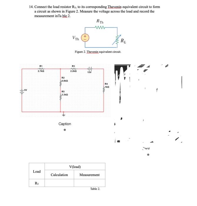 Solved 14. Connect the load resistor Rs, to its | Chegg.com
