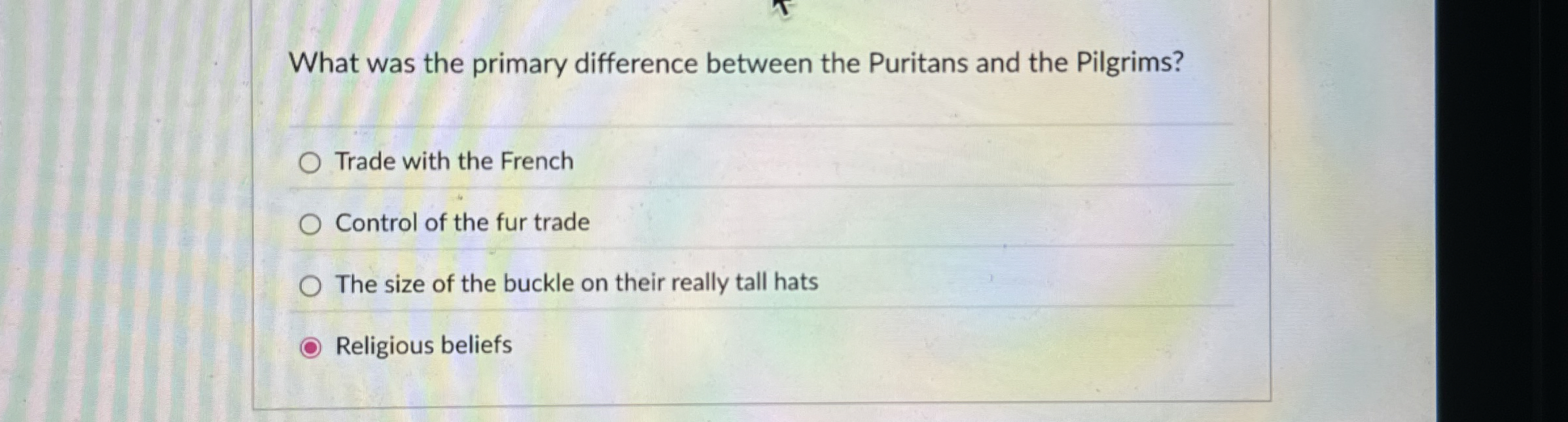 Solved What was the primary difference between the Puritans | Chegg.com