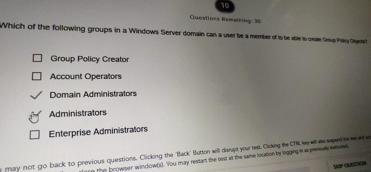 Solved Which of the following are valid statements about the | Chegg.com