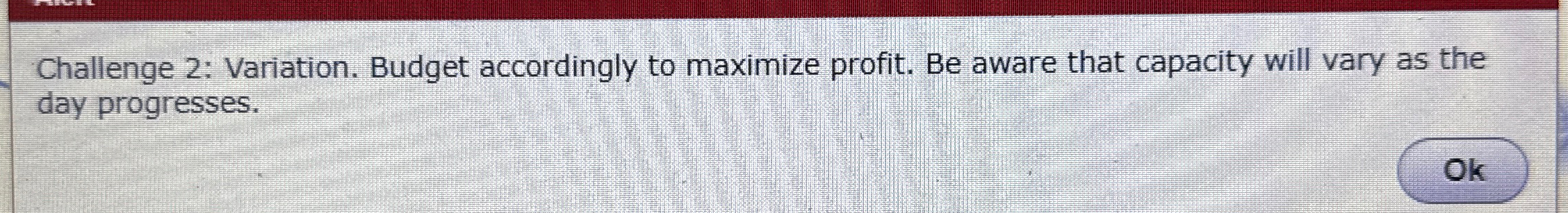 Solved Challenge 2: Variation. Budget accordingly to | Chegg.com