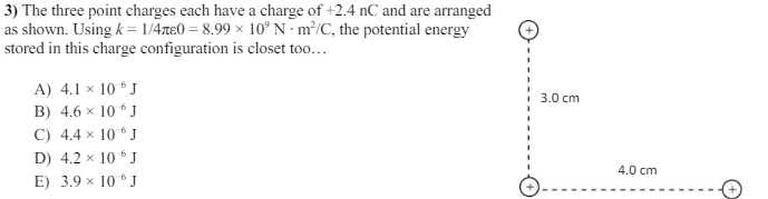 Solved The three point charges each have a charge of +2.4nC | Chegg.com