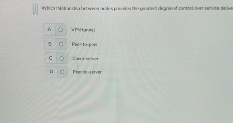 Solved Which relationship between nodes provides the | Chegg.com