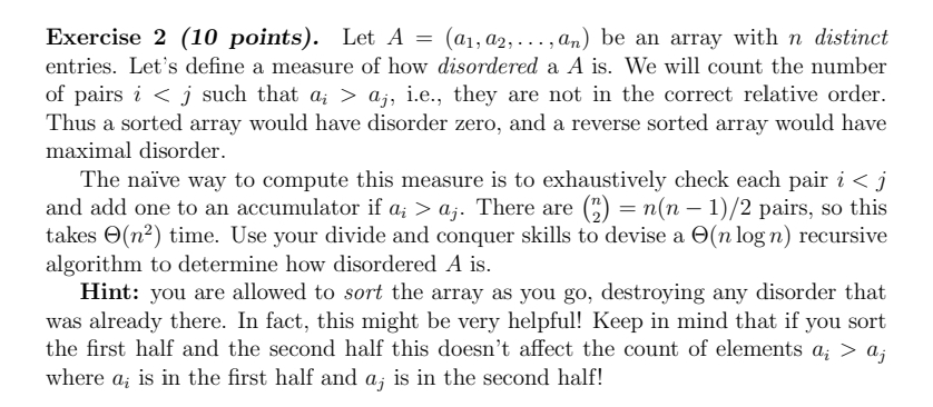 Solved Exercise 2 (10 points). Let | Chegg.com