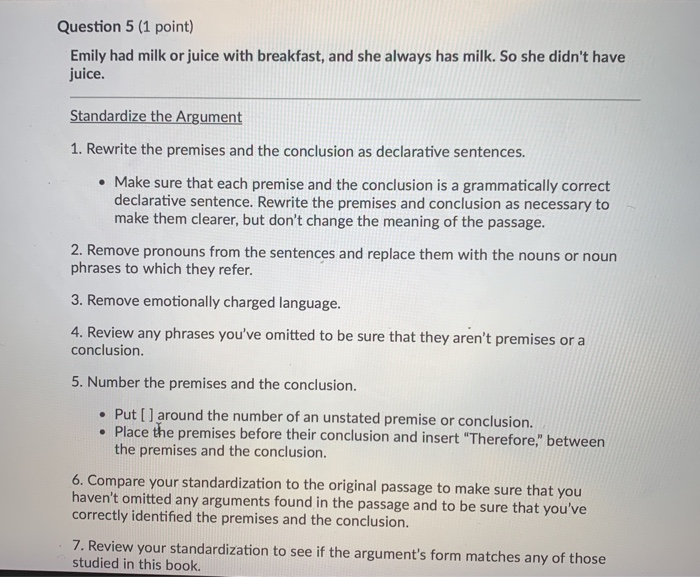 Standardizing & Evaluating Disjunctive Arguments The | Chegg.com