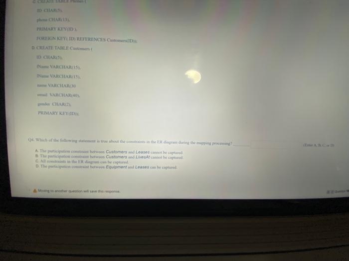 Solved Consider the following E-R diagram: Task: Write SQL | Chegg.com