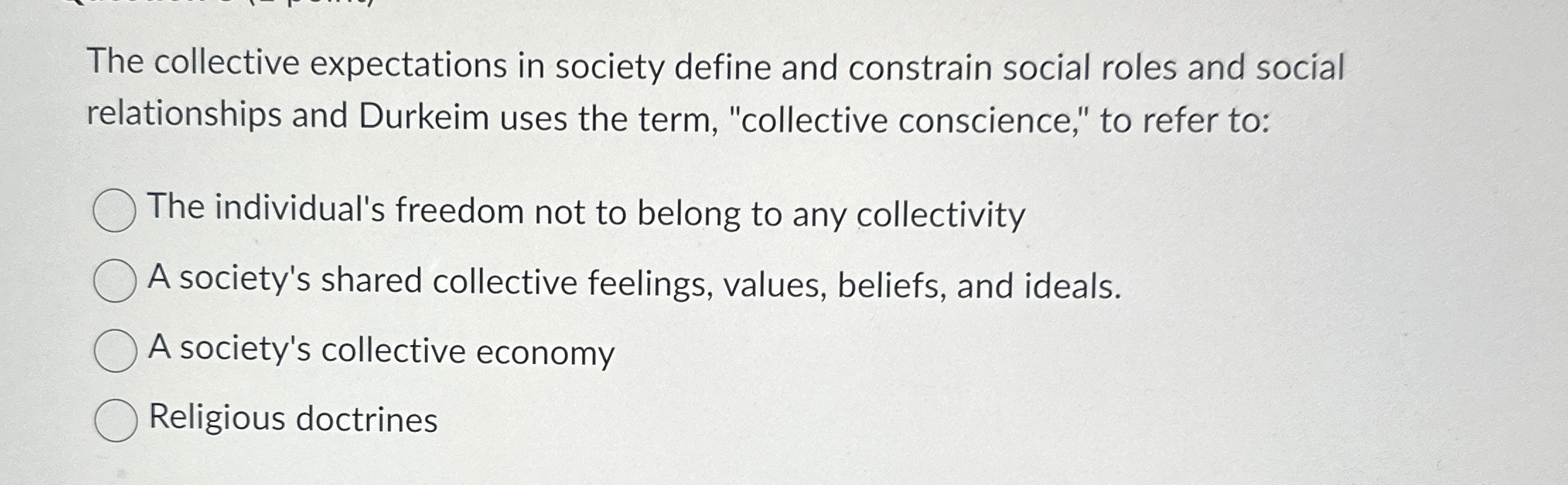 Solved The collective expectations in society define and | Chegg.com