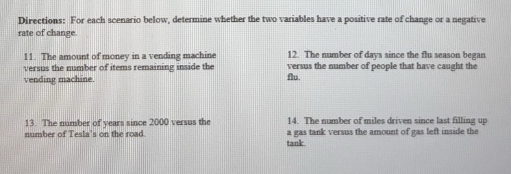 Solved Directions: For each scenario below, determine | Chegg.com