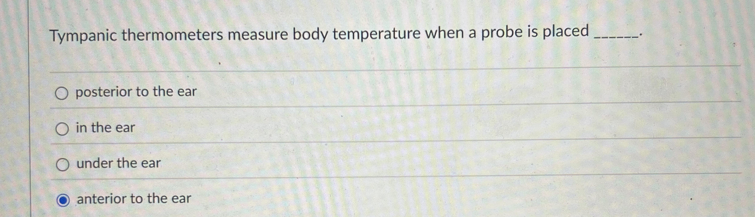 Tympanic thermometers measure body temperature when a | Chegg.com