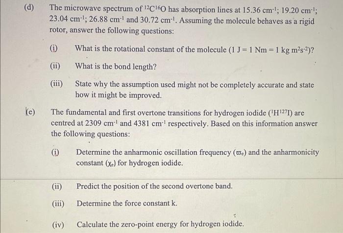 Solved (a) The C=0 stretching vibration of an aldehyde gives | Chegg.com