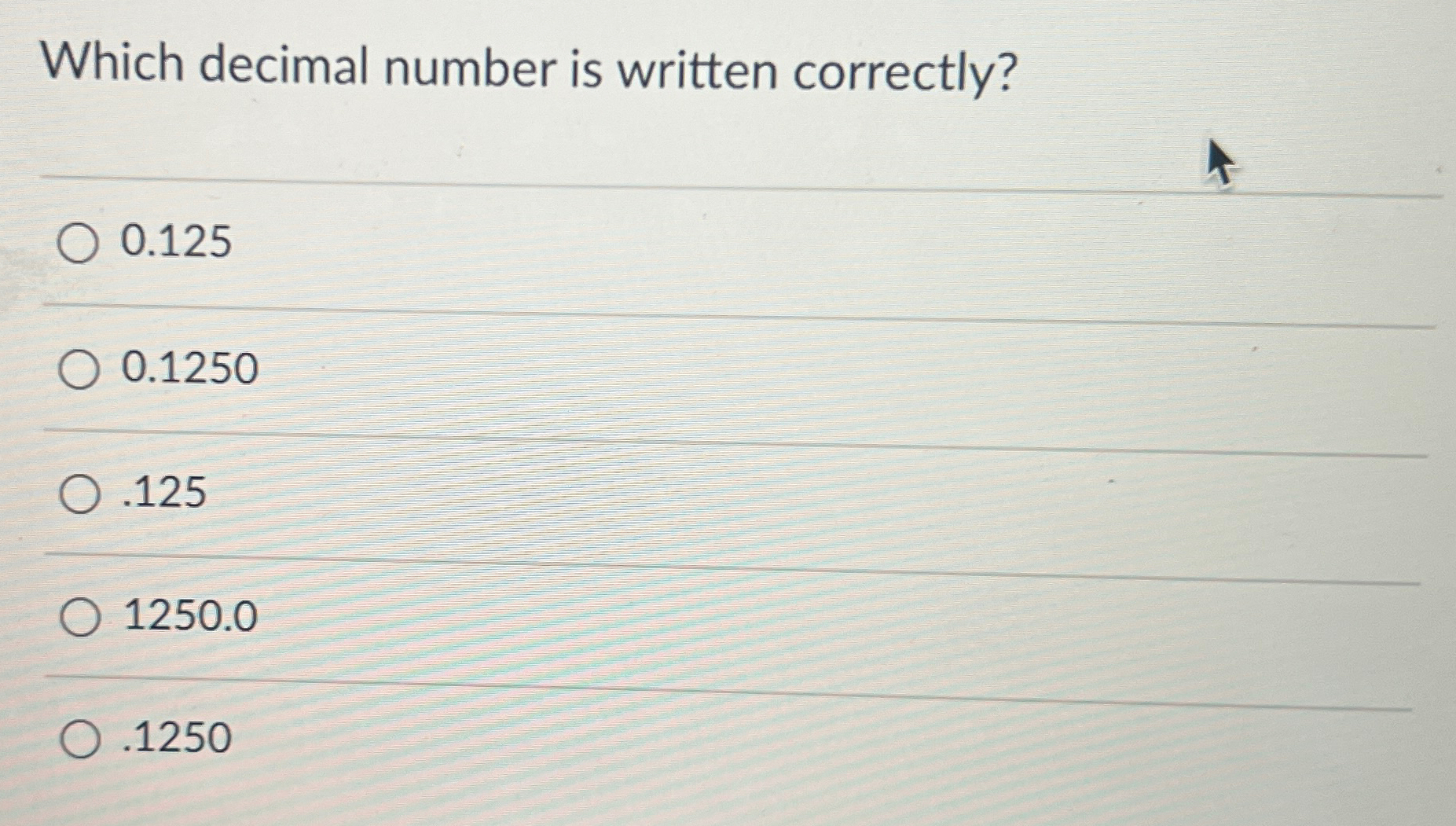 Solved Which decimal number is written | Chegg.com