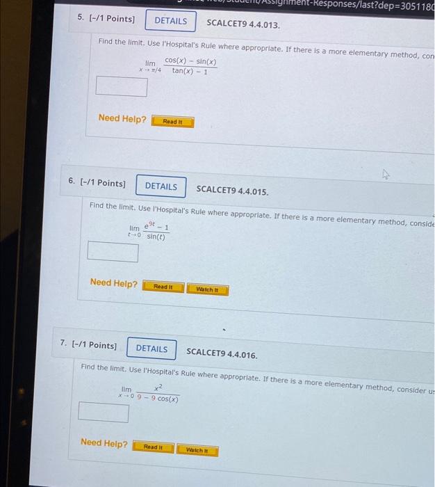 Solved Find the limit. Use I'Hospital's Rule where | Chegg.com