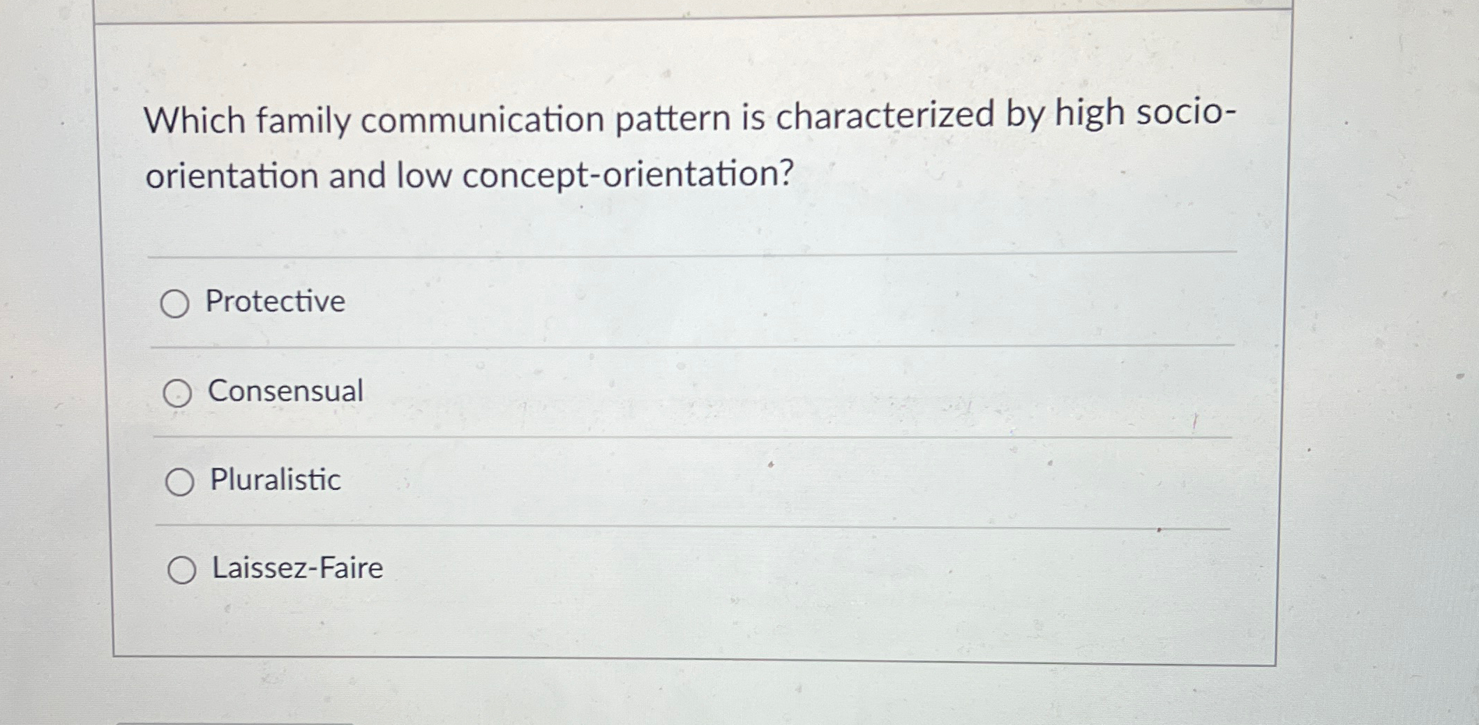 Solved Which family communication pattern is characterized | Chegg.com