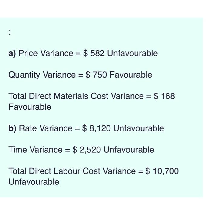 Solved Determine variable factory overhead controllable | Chegg.com