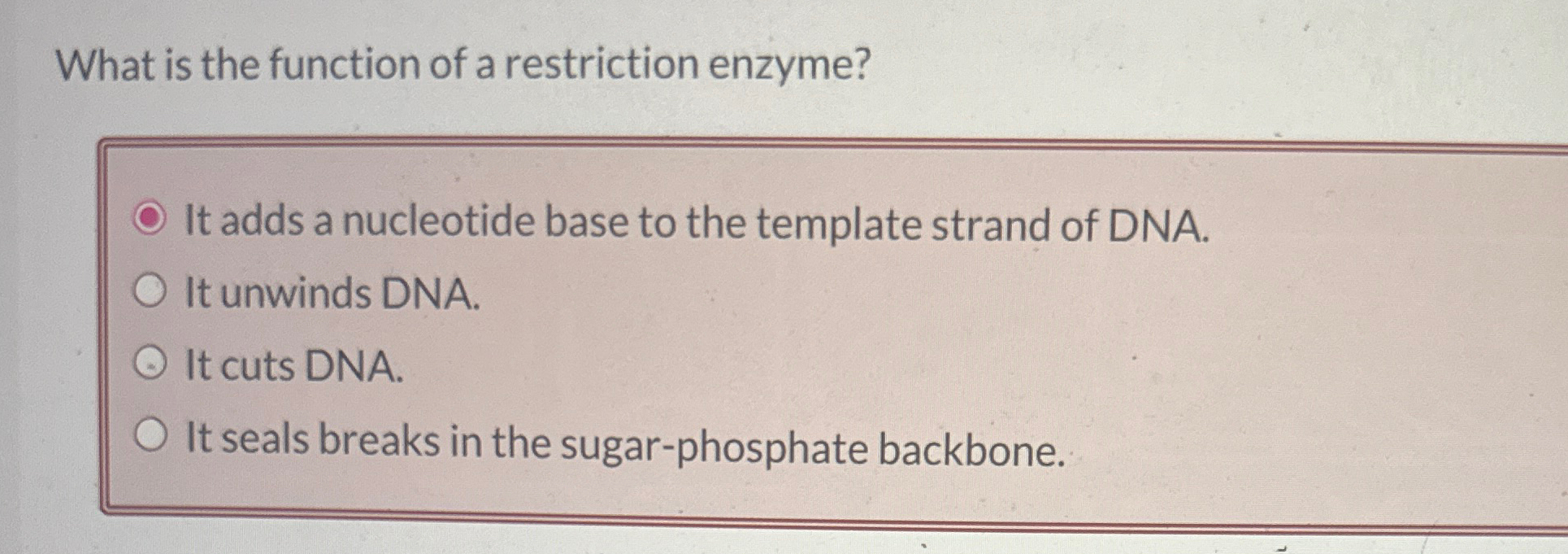 Solved What is the function of a restriction | Chegg.com