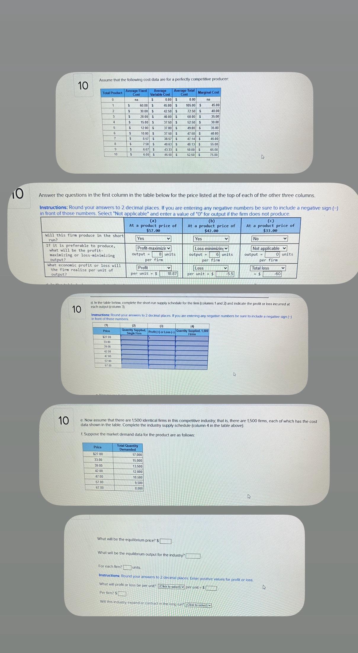 Solved 10\table[[\table[[Total | Chegg.com