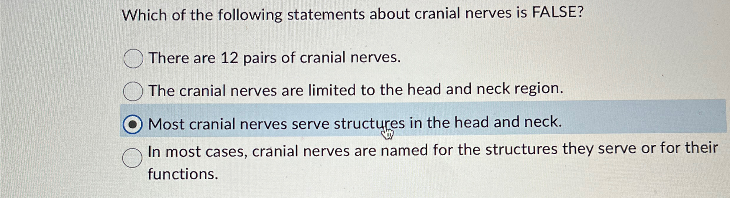 Solved Which of the following statements about cranial | Chegg.com Solved Which of the following statements about cranial | Chegg.com