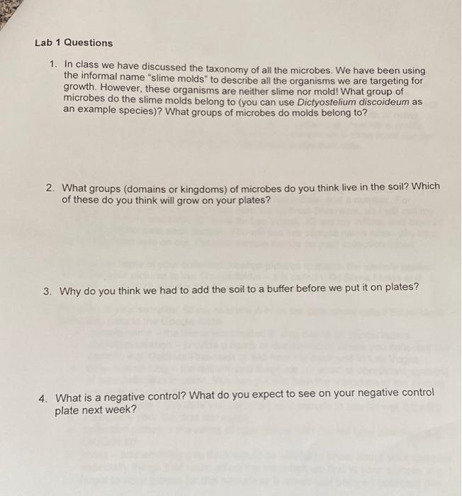 Solved Lab 1 Questions 1. In class we have discussed the | Chegg.com