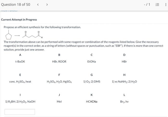 Solved Starting with acetylene as your only source of carbon | Chegg.com