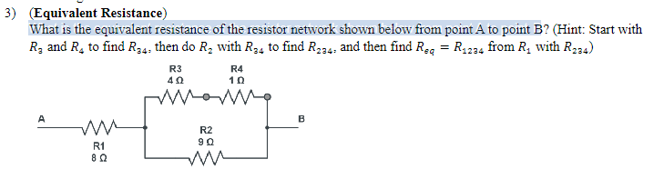 Solved (Equivalent Resistance)What is the equivalent | Chegg.com