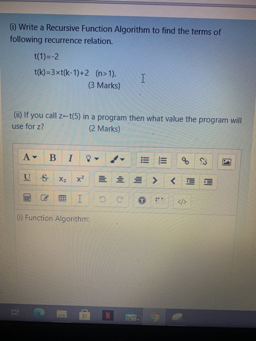 Solved Write A Recursive Function Algorithm To Find The 2700