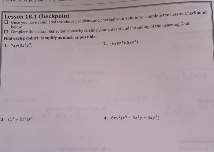 Solved Lesson 18.1 Checkpoint Once you have completed the | Chegg.com