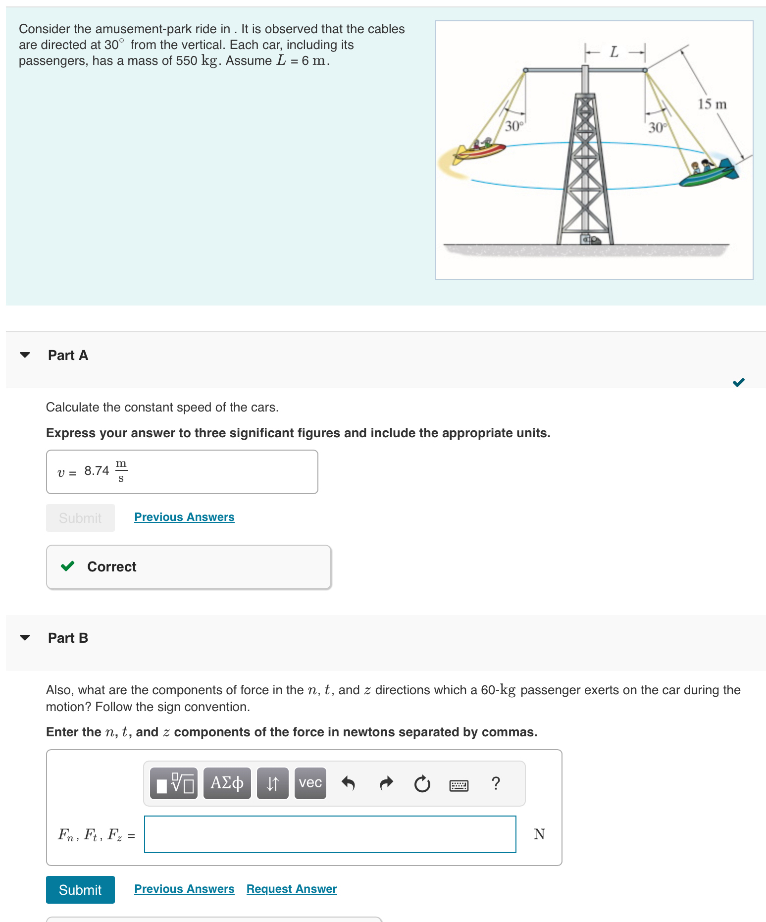 Solved Consider the amusement-park ride in . It is observed | Chegg.com
