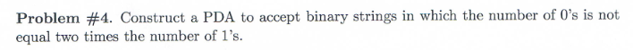 Construct A Pda To Accept Binary Strings In Which The