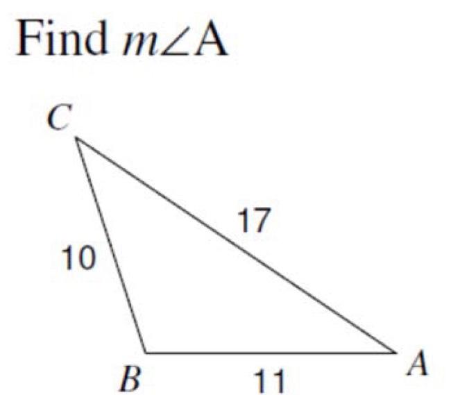 Solved Find m∠A | Chegg.com