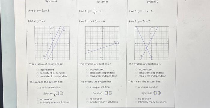 Solved 1: y=2x−3 \begin{tabular}{l} 2: y=2x \\ Line | Chegg.com