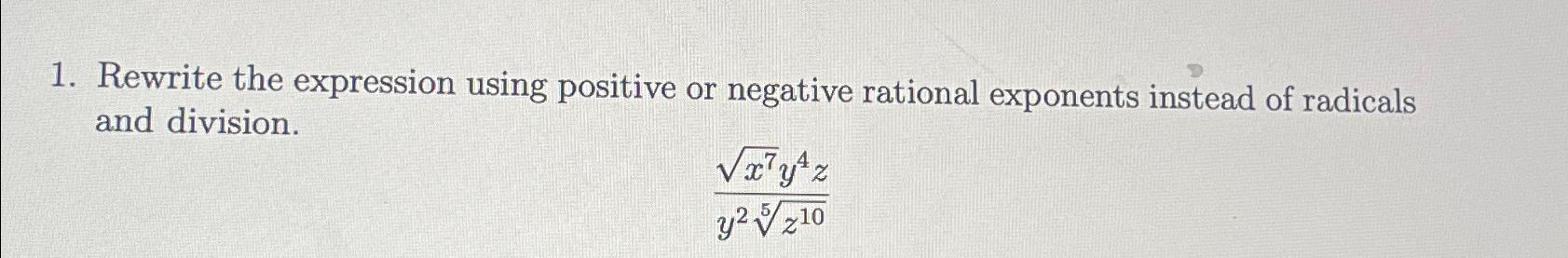 Solved Rewrite the expression using positive or negative | Chegg.com