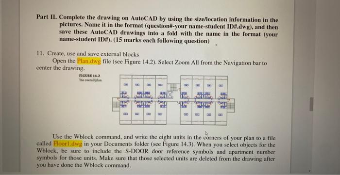 Part Ii Complete The Drawing On Autocad By Using The