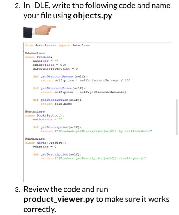 Solved In this exercise, you'll create Product _Viewer.py | Chegg.com