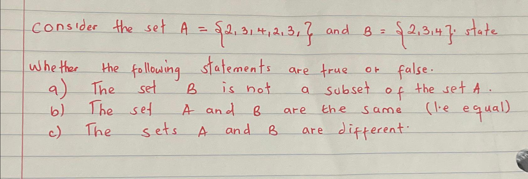 Solved Consider the set , | Chegg.com