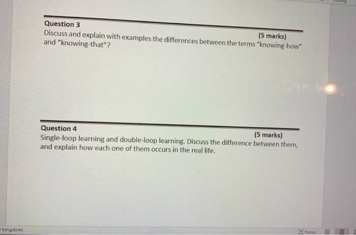 Solved Question 3 5 Marks Discuss And Explain With