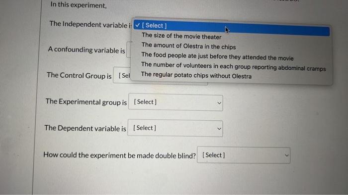 The Independent variable i: A confounding variable is | Chegg.com