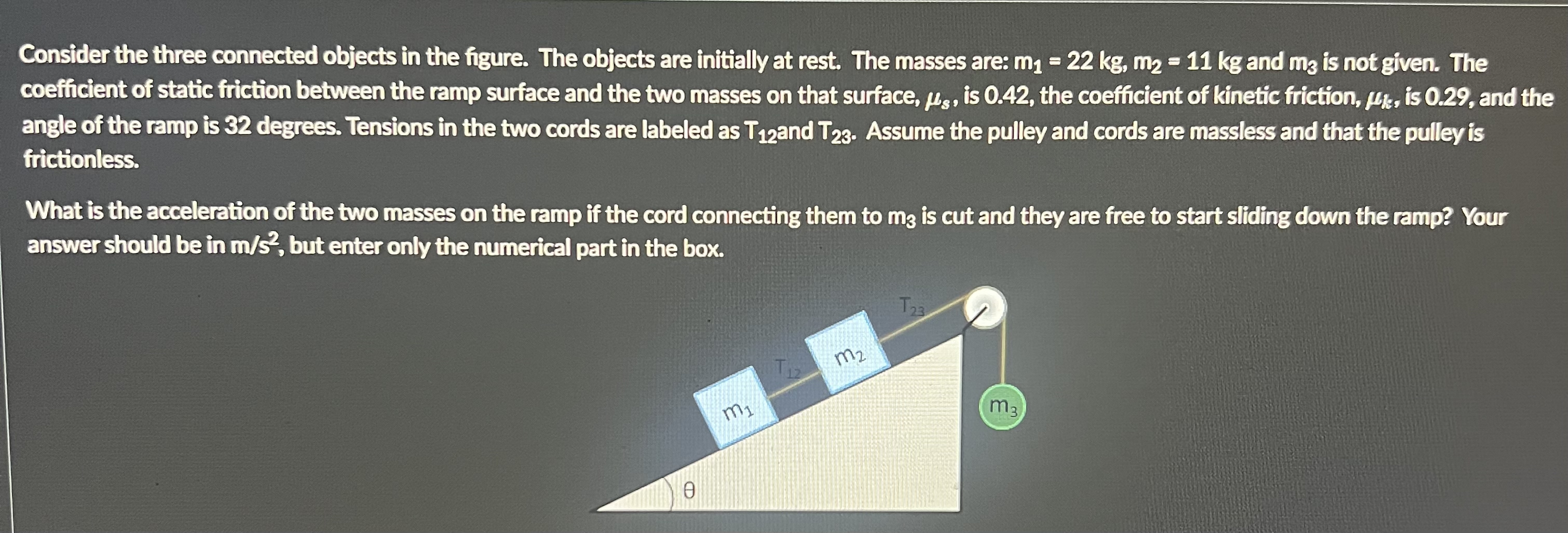 Solved Consider the three connected objects in the figure. | Chegg.com