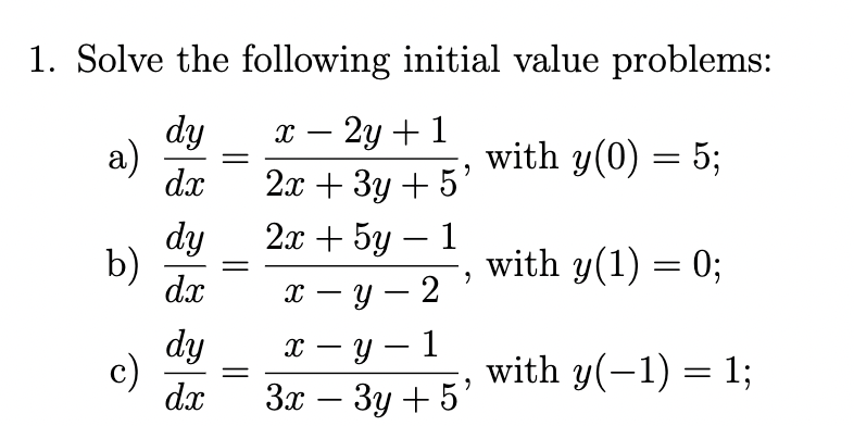 Solved Solve the following initial value | Chegg.com