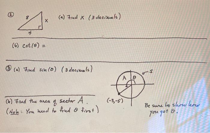 Solved This and de tau (8) = 7/3 Draw a triangle (right) | Chegg.com