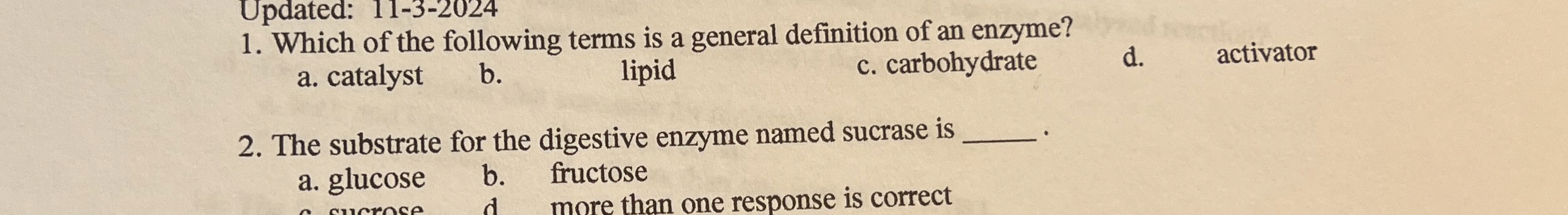 High Quality SOLUTION Which of the following terms is a general definition | Chegg.com