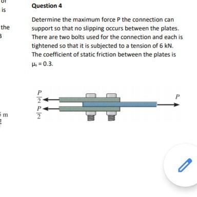 Solved Determine the maximum force P the connection can | Chegg.com