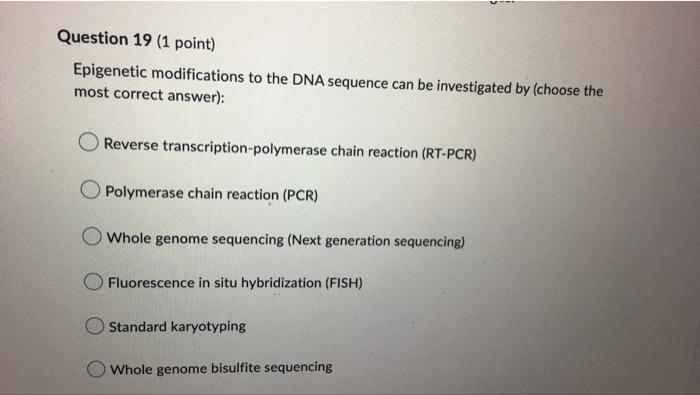 Solved Epigenetic modifications to the DNA sequence can be | Chegg.com