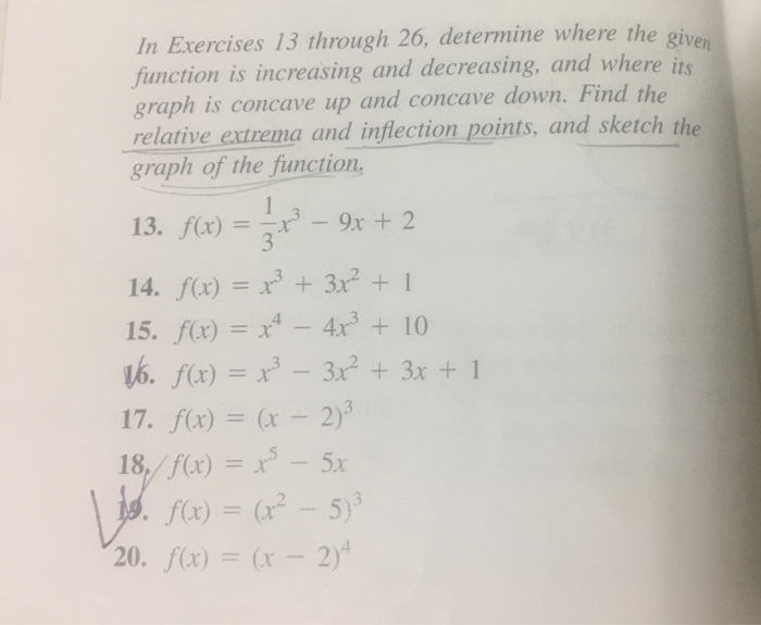 Solved In Exercises 13 through 26, determine where the given | Chegg.com