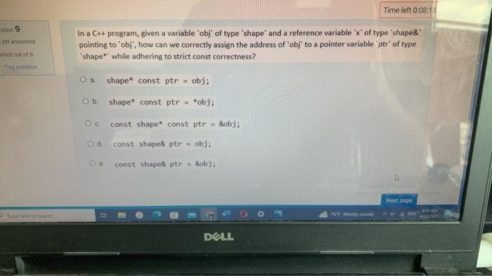 Solved Stan 9 Yet Answered Seed Oie Of 8 Pag Guestion In A 