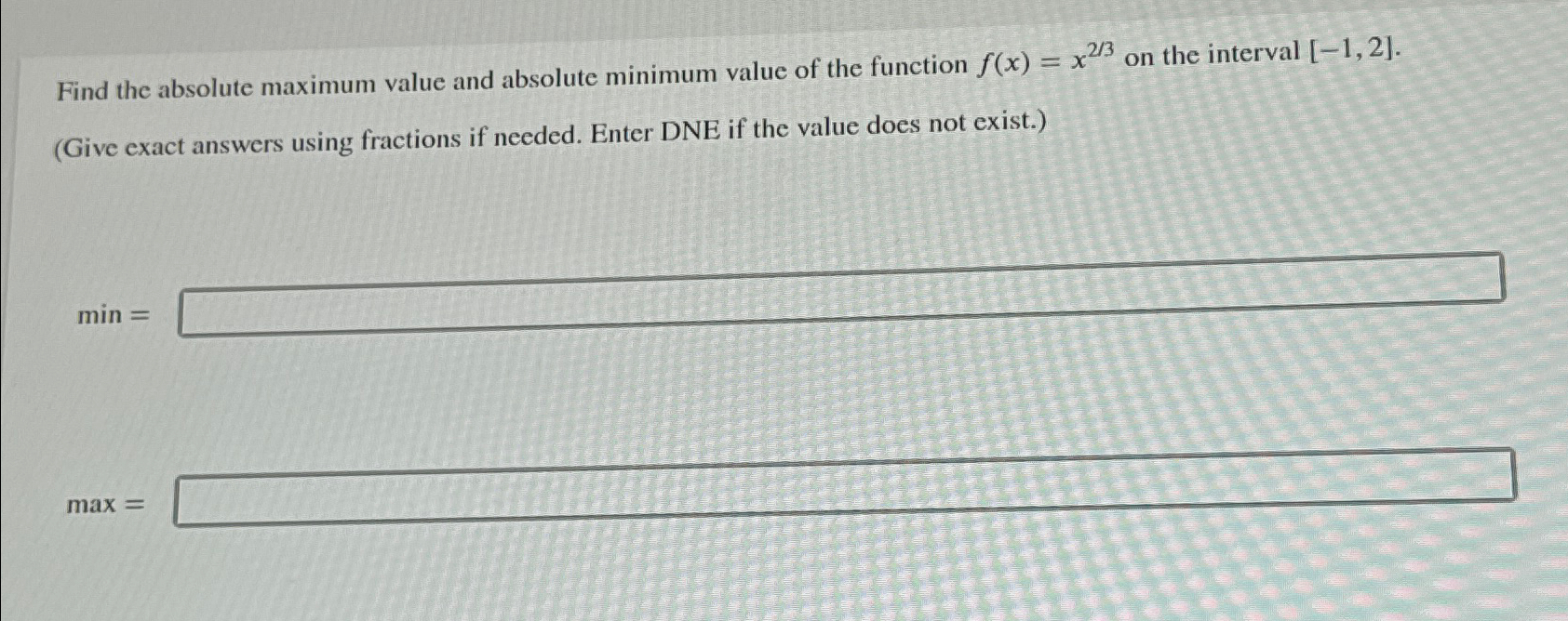 Solved Find the absolute maximum value and absolute minimum | Chegg.com