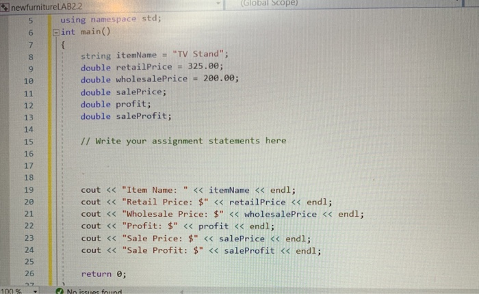 Solved In This Lab You Complete A Partially Written C Chegg