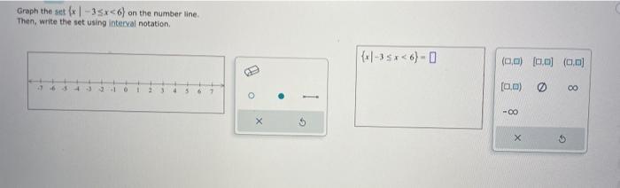 Solved Graph the set {x∣−3≤x