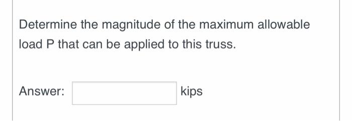 Solved Determine the magnitude of load P that can be applied | Chegg.com