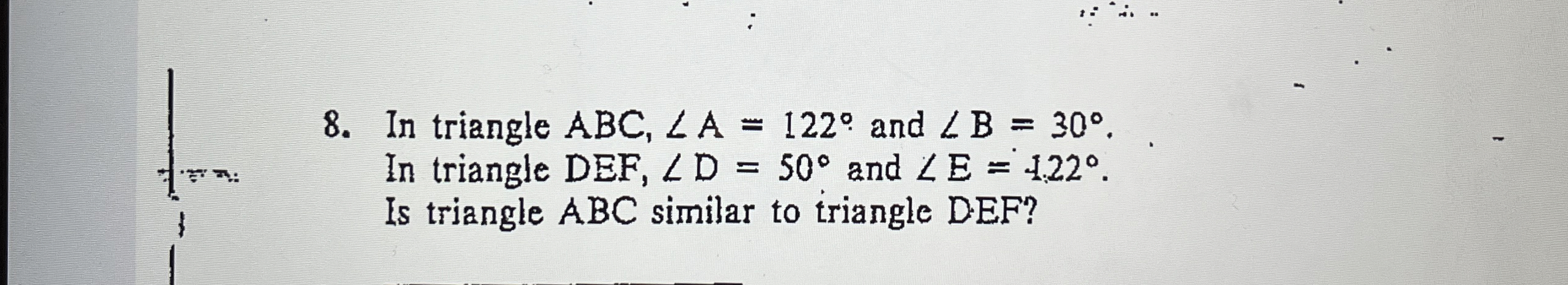 In triangle ABC,?A=122° ﻿and ??B=30°.In triangle | Chegg.com