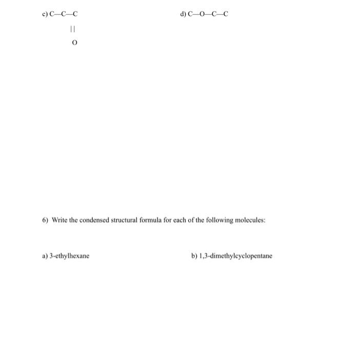 Solved Alkanes Name 1) Draw the expanded structural formula | Chegg.com