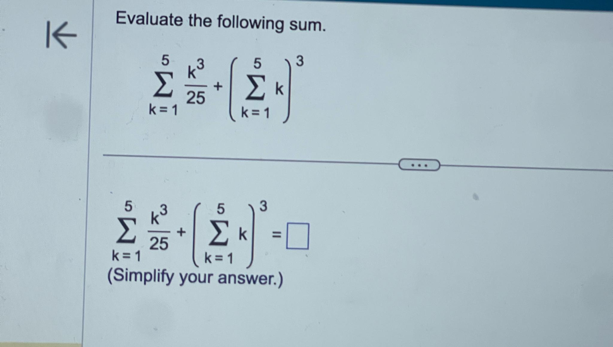 Solved Evaluate the following | Chegg.com